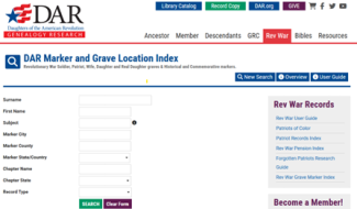 Preserving the Past: Digitizing the DAR Marker and Grave Location Index ...